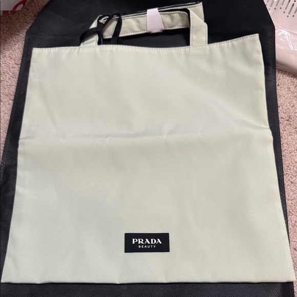 Prada | Bags | Prada Beauty Black And Cream Toiletry Bag | Poshmark